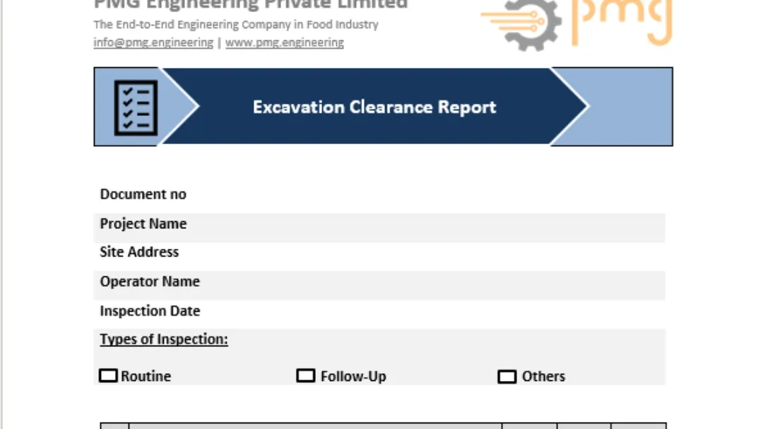 Report- Excavation Clearance | PMG Engineering